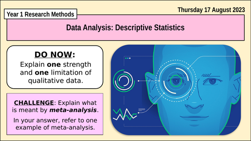 A-Level Psychology - KINDS OF DATA: DESCRIPTIVE STATISTICS [Year 1 ...