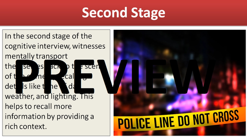 Eyewitness testimony: Cognitive interview - AQA A Level Psychology ...