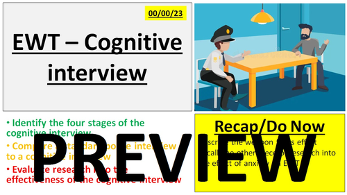 Eyewitness testimony: Cognitive interview - AQA A Level Psychology ...
