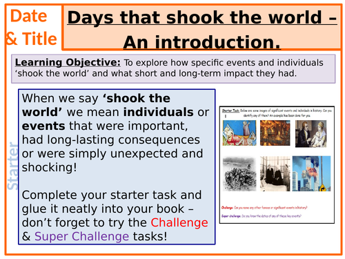 "Days That Shook the World" PART 1 | Teaching Resources