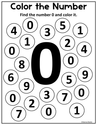 Color the Number 0-9 | Teaching Resources