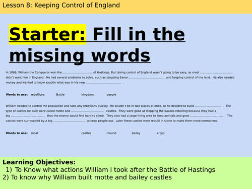 Key Stage 3: 1066 and all that. 10x1hr Lessons | Teaching Resources