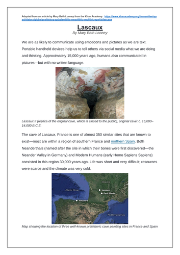 Lascaux Cave Paintings - KS2 Reading Comprehension Lesson! | Teaching ...