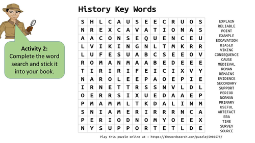 History Key Word Search | Teaching Resources