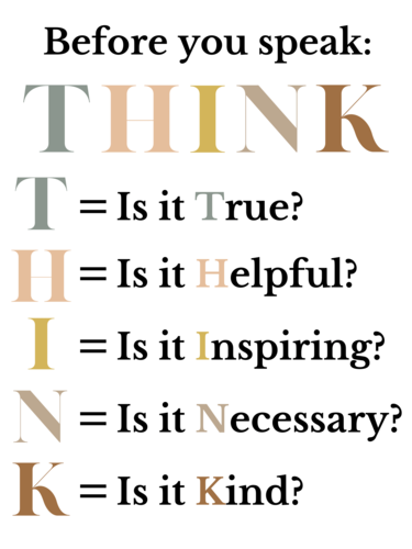 THINK poster | Teaching Resources