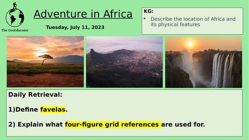 Adventure in Africa: 6-figure grid references (2 lessons) | Teaching ...