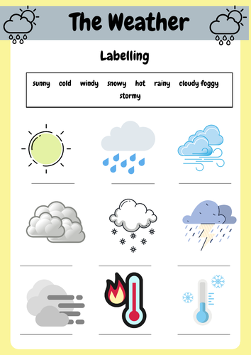 Weather Labelling and Bingo Entry/SEND Level | Teaching Resources