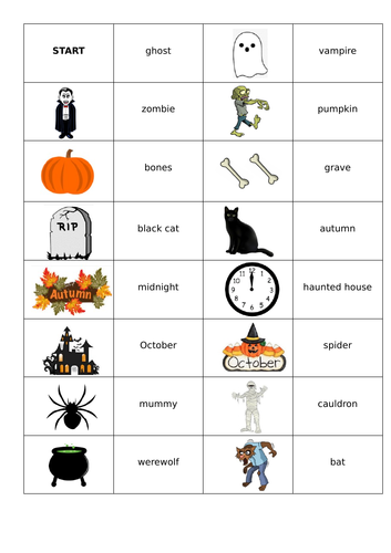 Halloween dominoes English | Teaching Resources