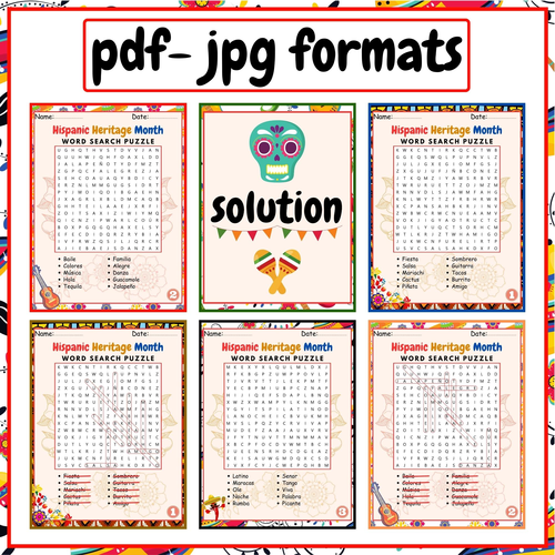 National Hispanic Heritage Month Activities BUNDLE | Hispanic games ...