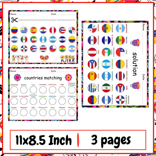 Hispanic Heritage Month worksheets and decor | Hispanic countries ...