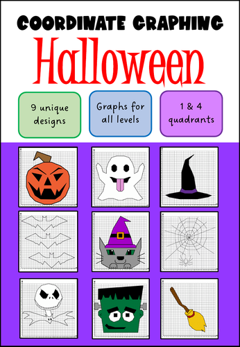 Halloween Mystery Pictures Coordinate Graphing - NO PREP JUST PRINT ...