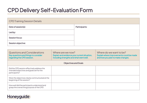 CPD evaluation forms | Teaching Resources CPD evaluation forms | Teaching Resources