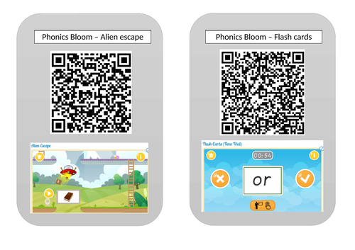 Phonics bloom QR codes | Teaching Resources