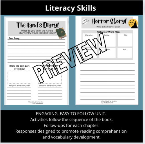 CORALINE by Neil Gaiman NOVEL STUDY and Reading Comprehension ...