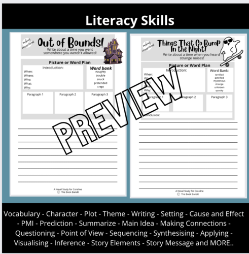 CORALINE by Neil Gaiman NOVEL STUDY and Reading Comprehension ...