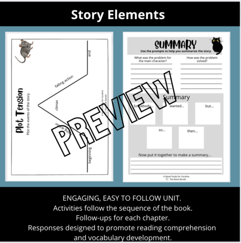 CORALINE by Neil Gaiman NOVEL STUDY and Reading Comprehension ...
