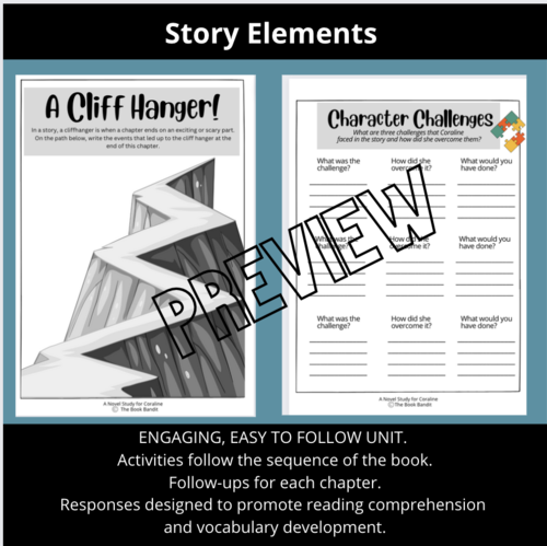 CORALINE by Neil Gaiman NOVEL STUDY and Reading Comprehension ...