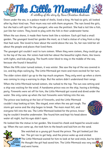 Little Mermaid Reading Comprehension | Teaching Resources