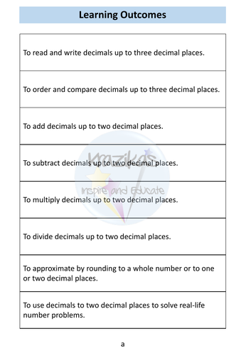 Decimals Workbook Level 1 Maths Functional Skills | Teaching Resources