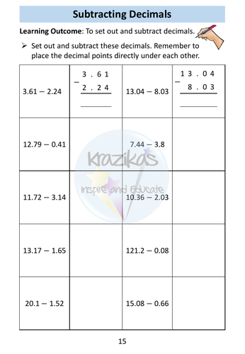 Decimals Workbook Level 1 Maths Functional Skills | Teaching Resources
