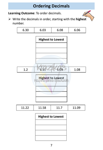Decimals Workbook Level 1 Maths Functional Skills | Teaching Resources