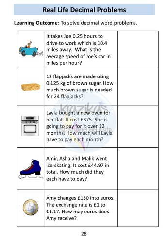 Decimals Workbook Level 1 Maths Functional Skills | Teaching Resources
