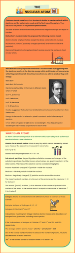 THE NUCLEAR ATOM | Teaching Resources
