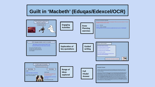 Guilt in 'Macbeth': revision lesson with full answer (Eduqas/Edexcel ...