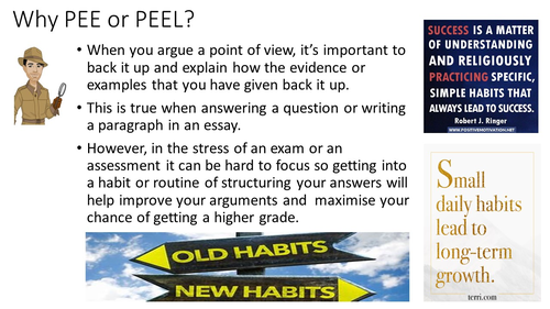 How to improve your extended answers in History using PEEL? | Teaching ...