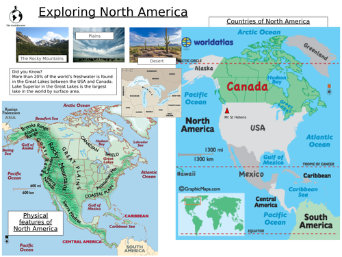 Exploring North America: Reading height on maps (2 lessons) | Teaching ...