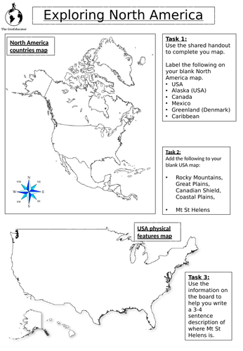 Exploring North America: Reading height on maps (2 lessons) | Teaching ...