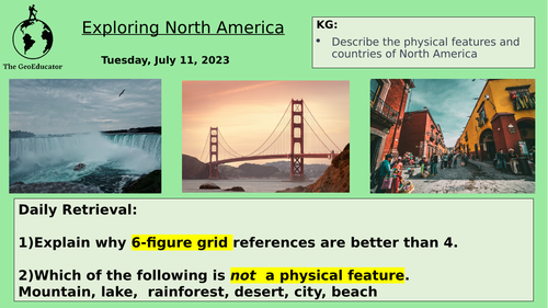 Exploring North America: Reading height on maps (2 lessons) | Teaching ...