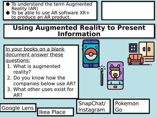 Introduction to Augmented Reality & XR+ | Teaching Resources