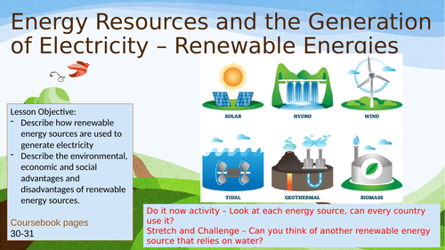 Energy Resources and the Generation of Electricity - Environmental ...