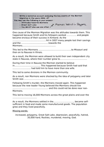 Mormon Migration - American West | Teaching Resources