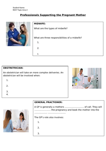 Child Development RO57 worksheets TA2 | Teaching Resources