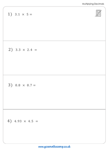 Multiplying Decimals Worksheet | Teaching Resources