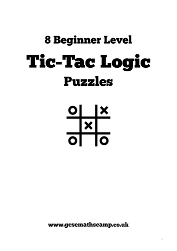 Beginner Tic-Tac Logic Puzzles | Teaching Resources