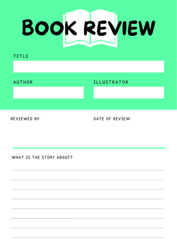 Book Review Template | Teaching Resources