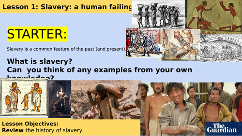 Key Stage 3: The Slave Trade. 7x1hr Lessons | Teaching Resources
