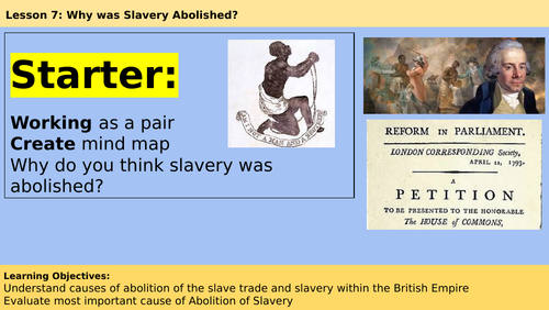 Key Stage 3: The Slave Trade. 7x1hr Lessons | Teaching Resources