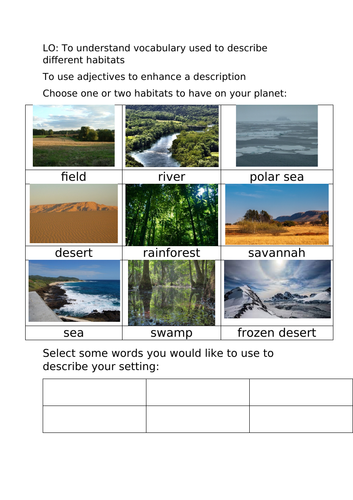 Story Writing: Crash Landing Alien Planet | Teaching Resources