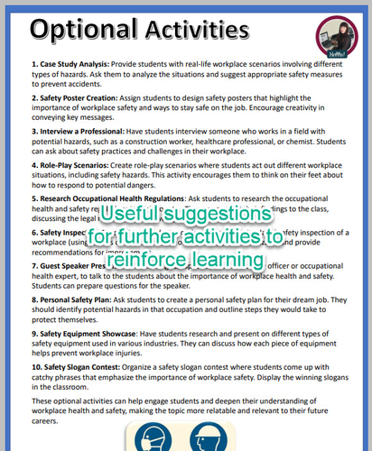 Health and Safety in the Workplace Reading Passage and comprehension ...