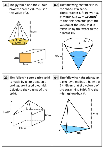 Circles cylinders cones and spheres | Teaching Resources