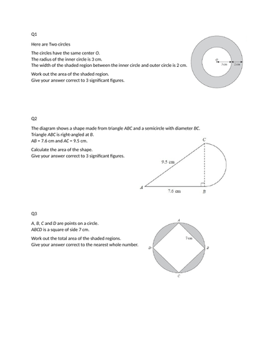 Circles cylinders cones and spheres | Teaching Resources