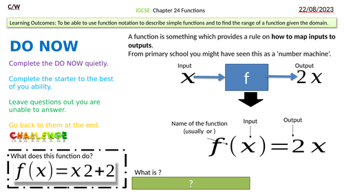 Functions | Teaching Resources