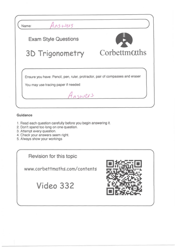 Further Trigonometry Teaching Resources