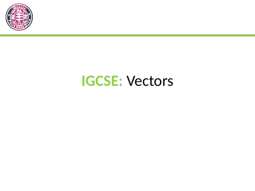Vectors | Teaching Resources