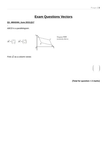 Vectors | Teaching Resources