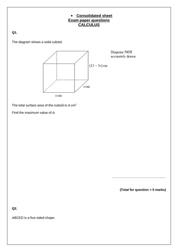 Calculus | Teaching Resources